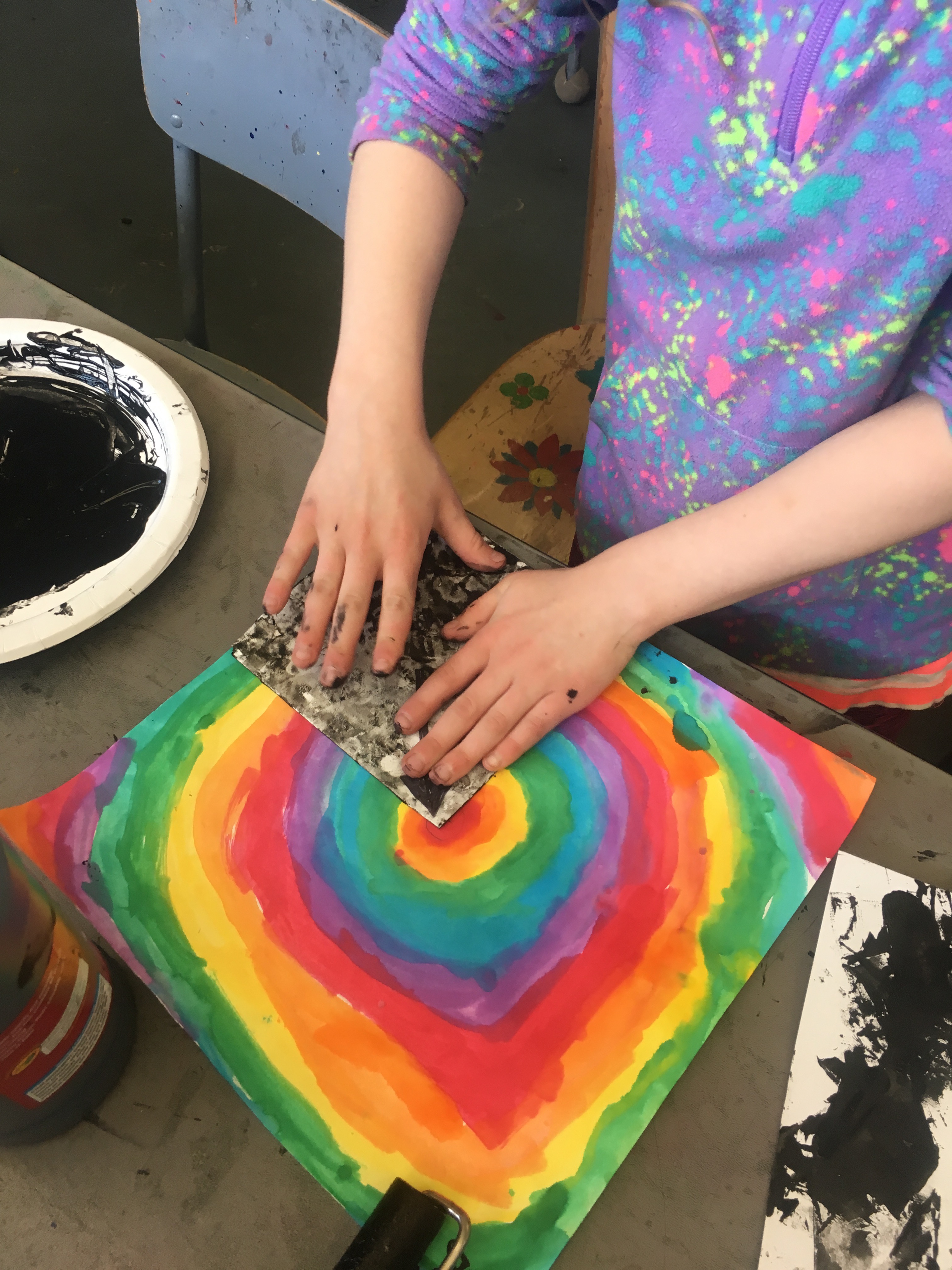 RADIAL SYMMETRY PRINTMAKING – 4TH GRADE – Art with Mrs Filmore
