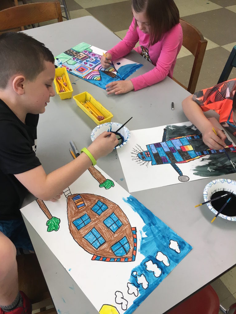 1st Grade “Dream Houses” – Art with Mrs Filmore