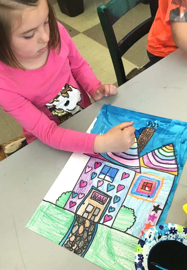 1st Grade “Dream Houses” – Art with Mrs Filmore